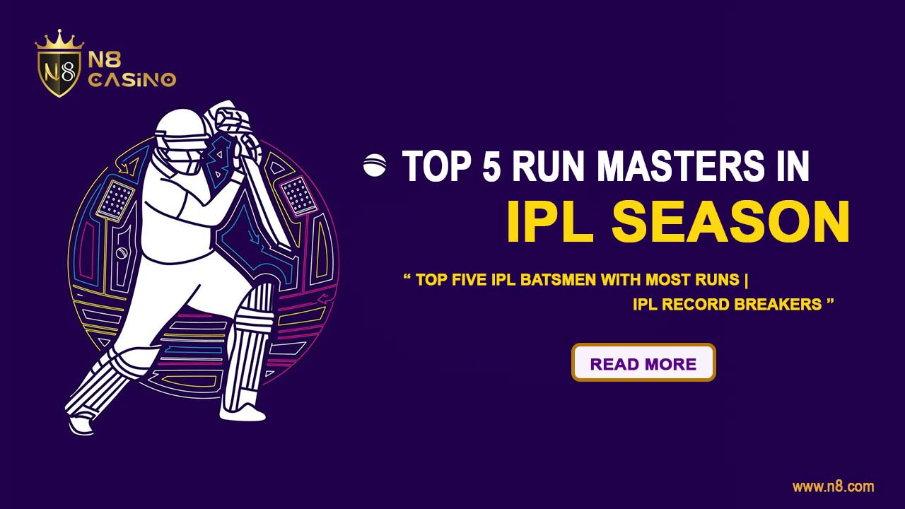 Top 5 Batsmen with the Highest Runs in the IPL Season - N8 Sports