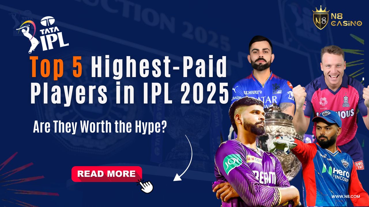 Top 5 Highest Paid Players in IPL 2025 - IPL Betting | N8 Games